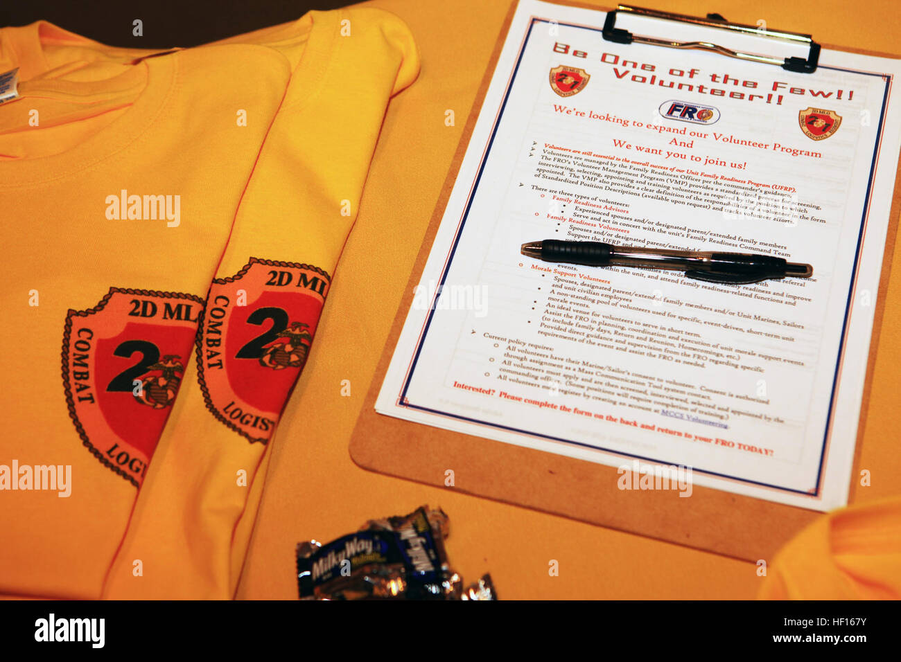 Applications sit on a table at Marston Pavilion aboard Camp Lejeune, N ...