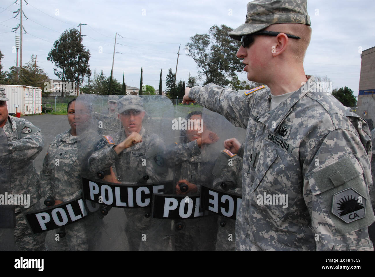California State Military Reserve personnel from Alpha Company ...