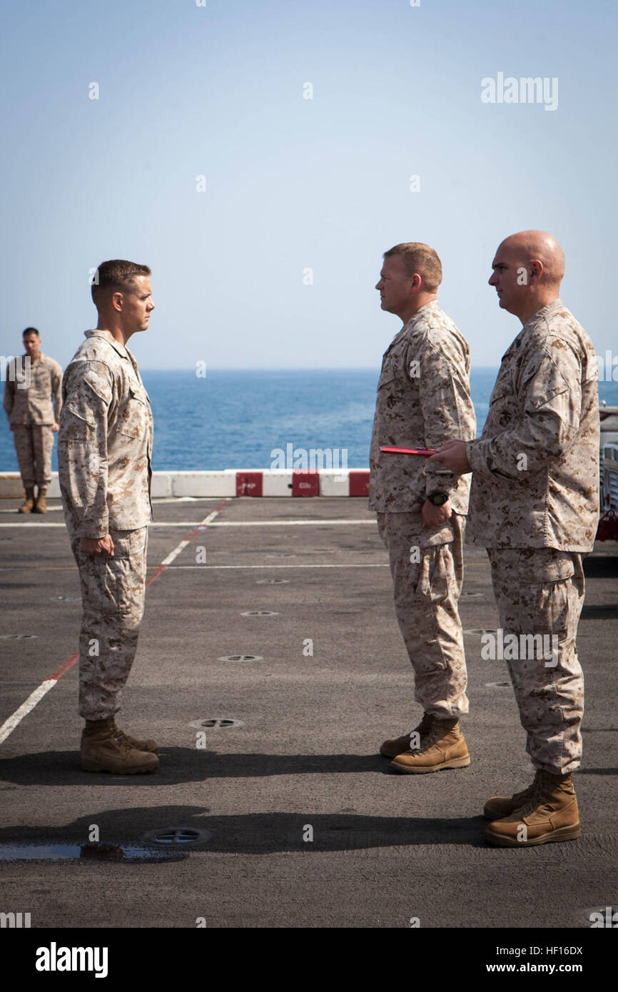Major Matthew Peterson, operations officer, Battalion Landing Team 3/5 ...