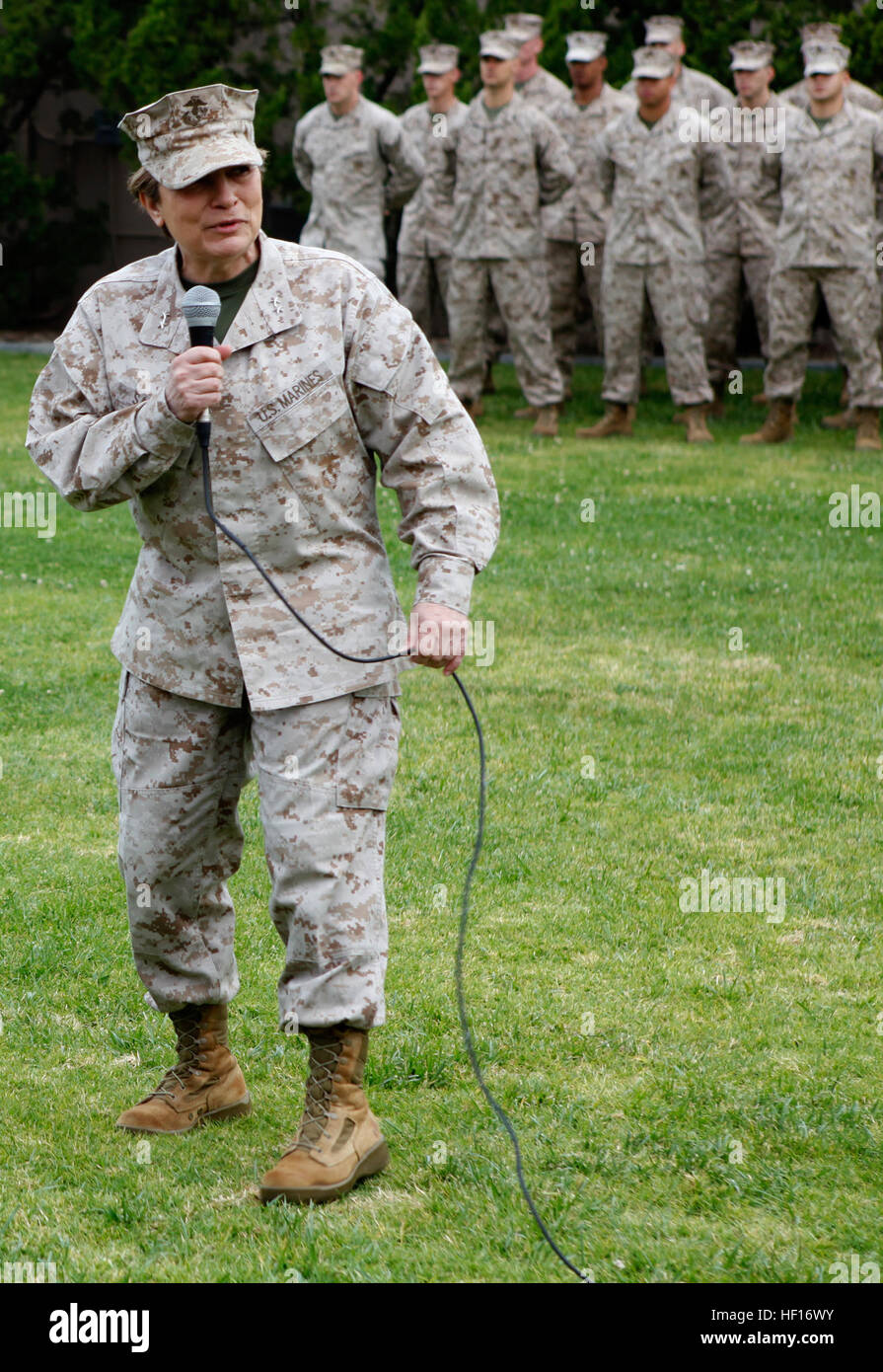 Maj. Gen. Angela Salinas, the director of Manpower Management Division ...