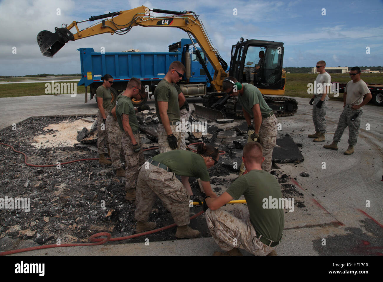 130321-M-LN208-109 ANDERSEN AIR BASE, Guam – Marines work with Airmen ...