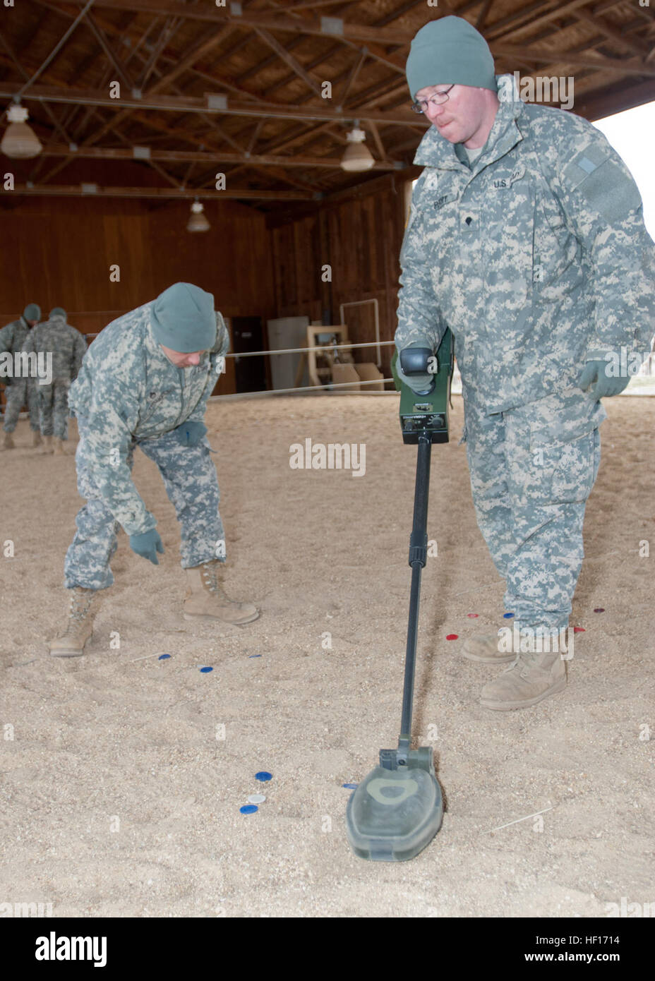Spc. Luke Perry from Augusta, Maine, uses the Vallon Metal Rader ...