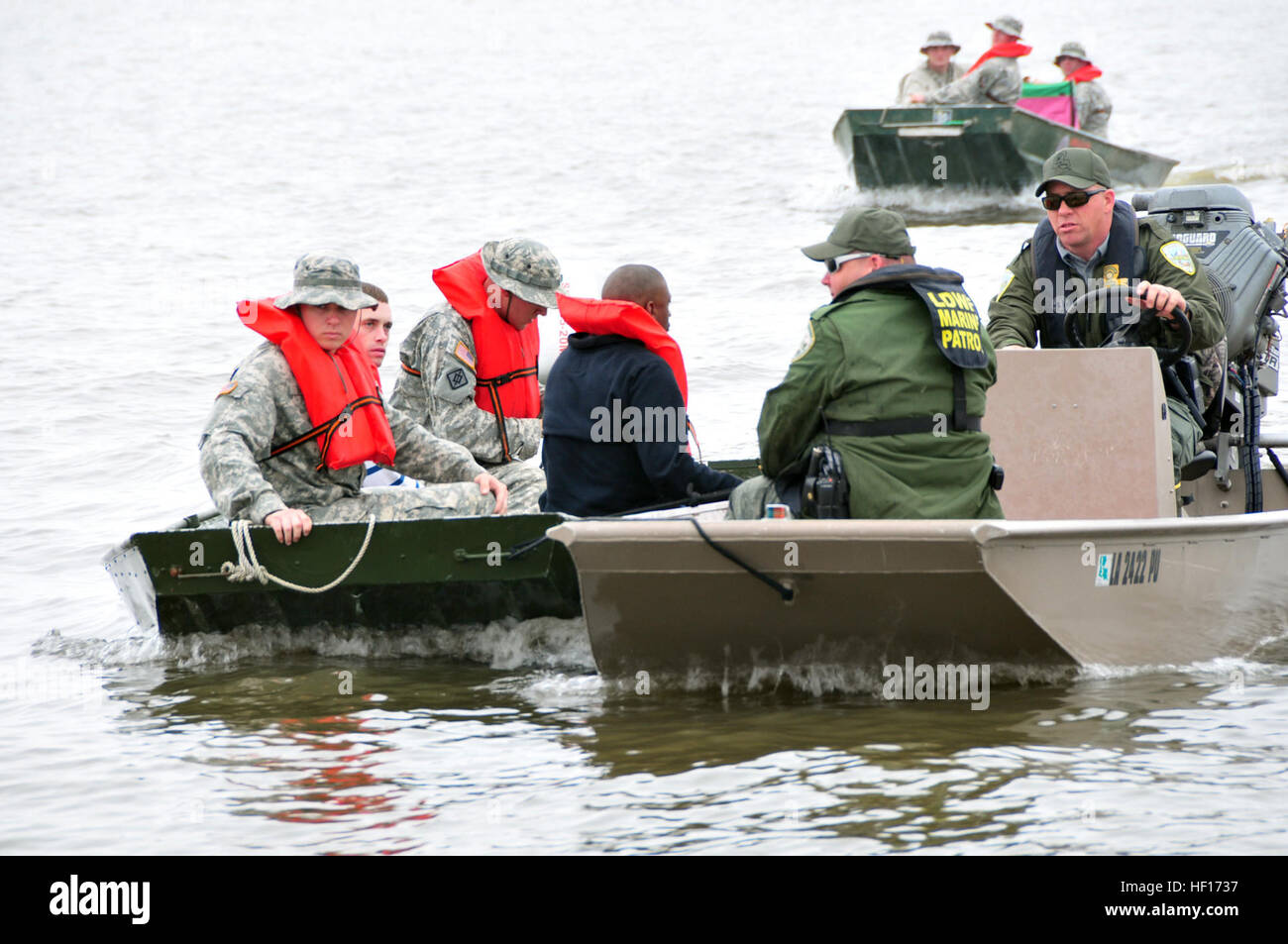 Members of the Louisiana National Guard's 225th Engineer Brigade ...