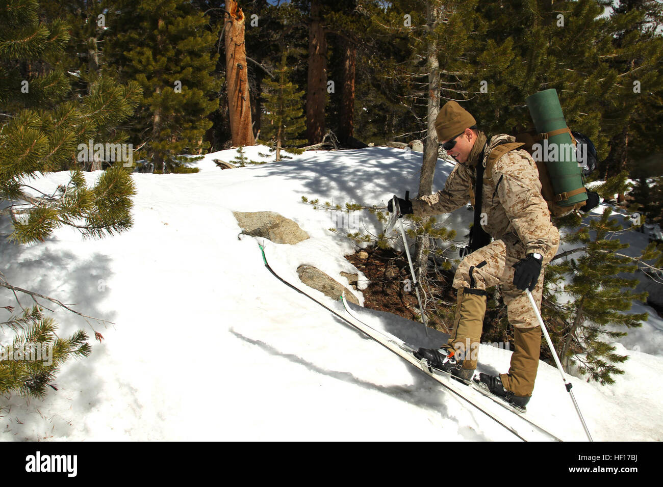 Marines conduct land navigation training and skiing exercises during ...