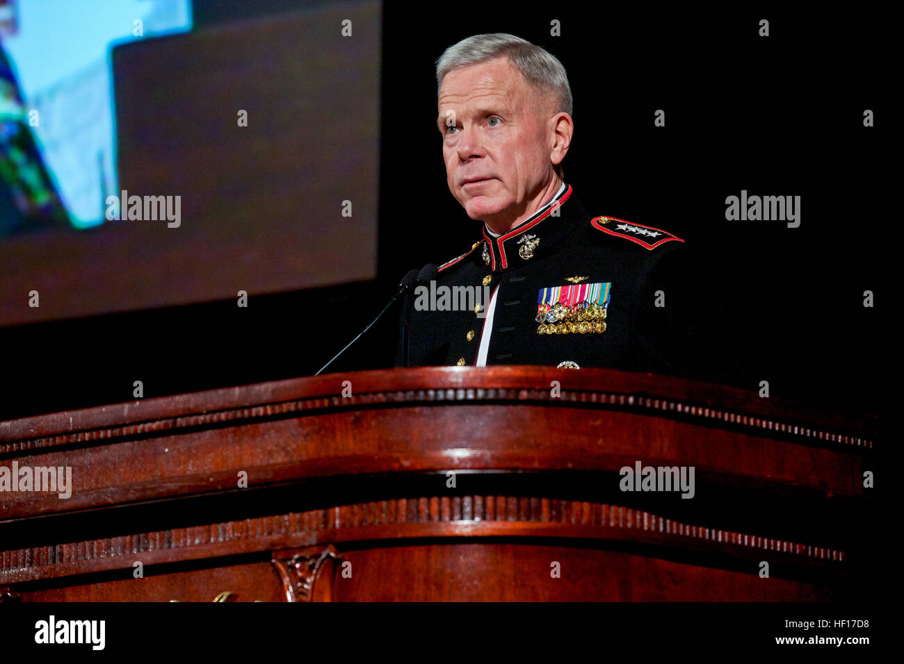 The 35th Commandant of the Marine Corps, Gen. James F. Amos, addresses ...