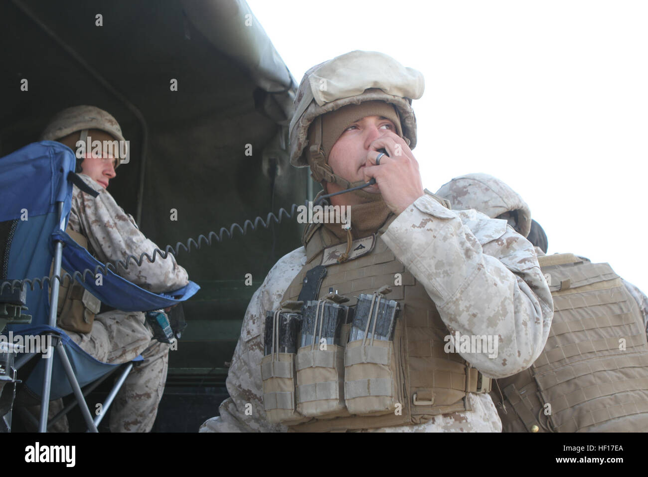 Lance Cpl. Cody Hill, a radio operator serving with Echo Battery, 2nd ...