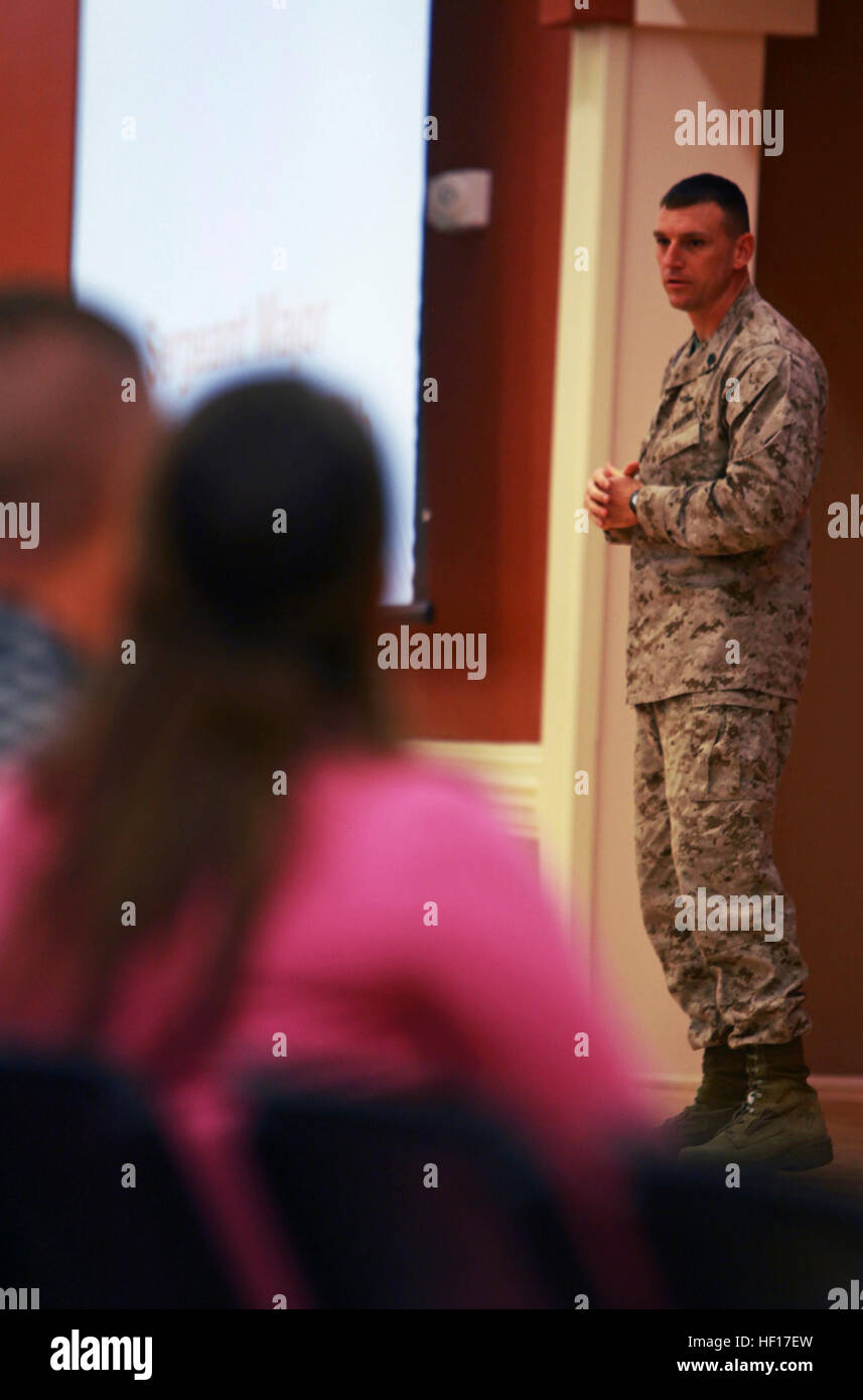 Sgt. Maj. Roger F. Griffith, the sergeant major for Combat Logistics ...