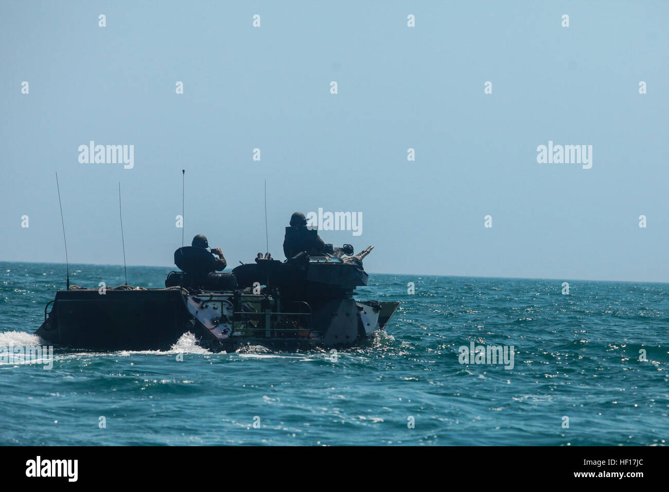 Marines with 2nd Assault Amphibian Battalion travel through open water ...