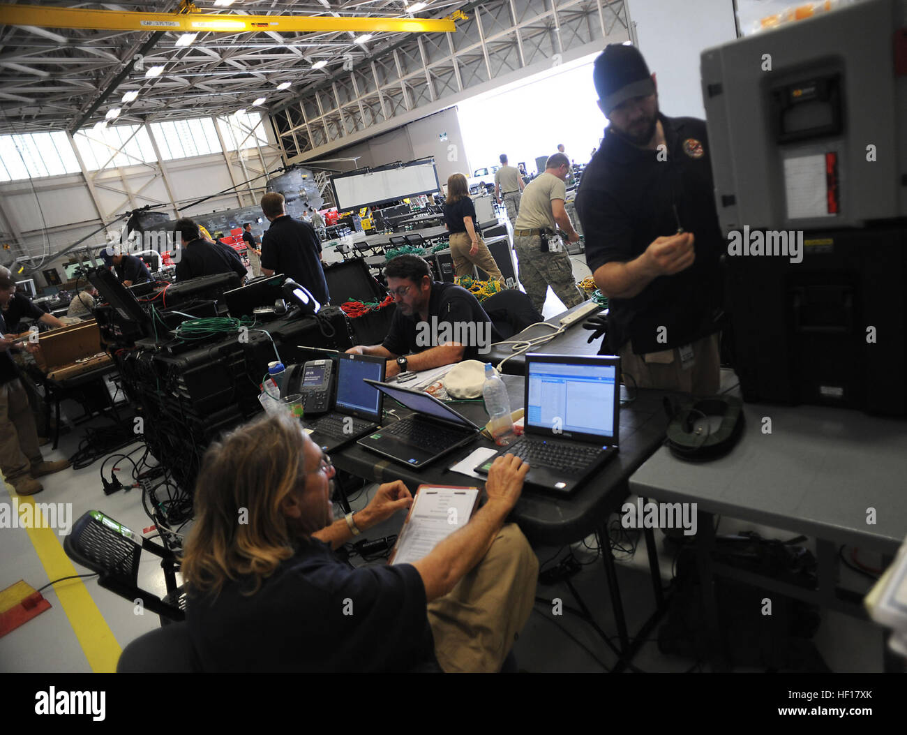 Communications experts from Joint Task Force Civil Support configure ...