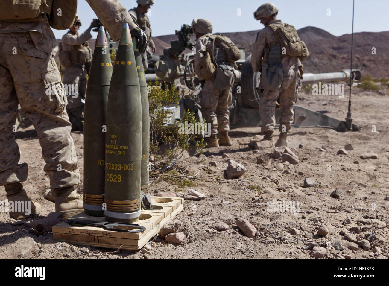 A U.S. Marine with Battery I, 3rd Battalion, 12th Marine Regiment ...