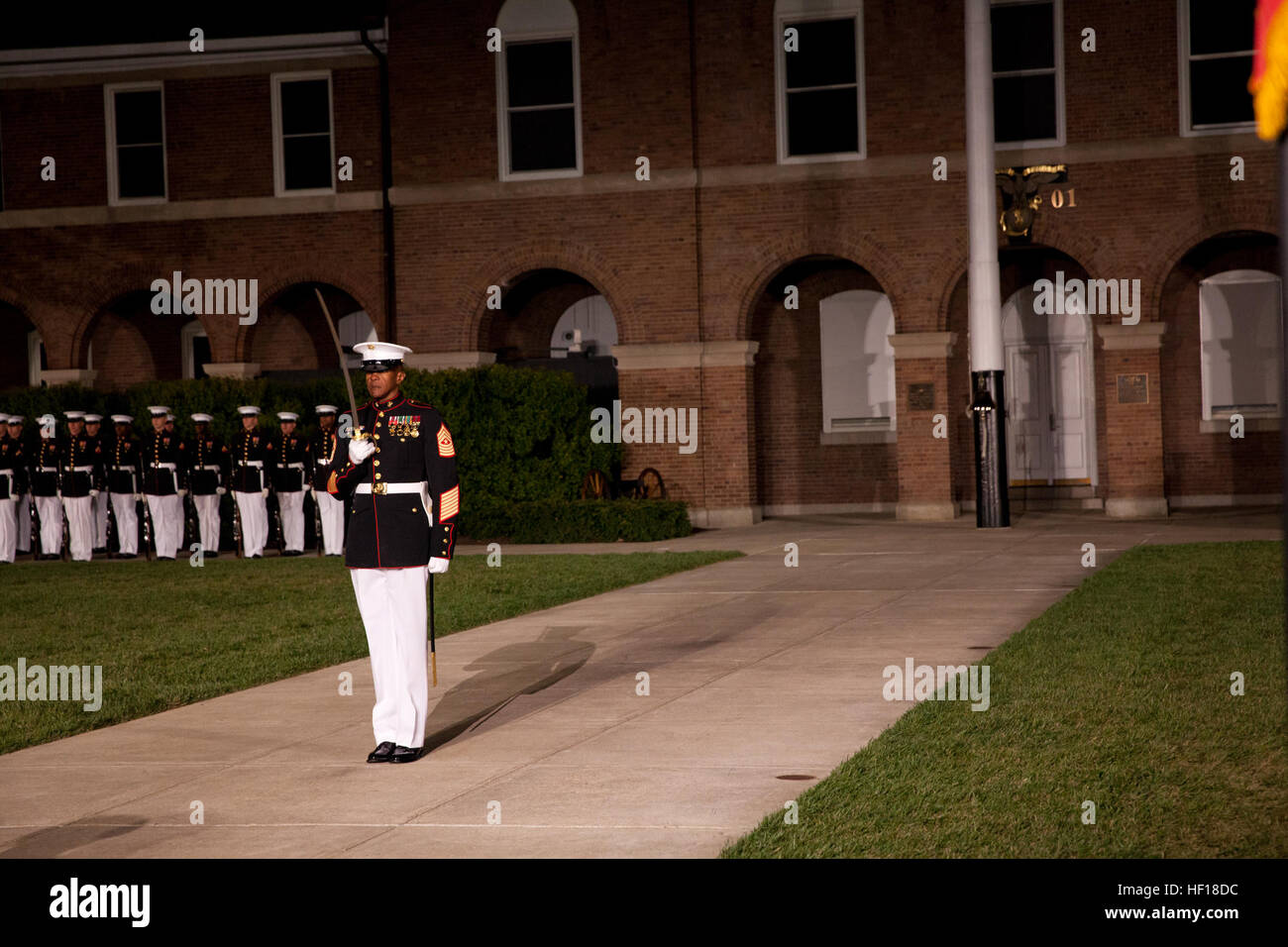 The Sgt. Maj. of Marine Barrack Washington, Sgt. Maj. Eric J. Stockton ...