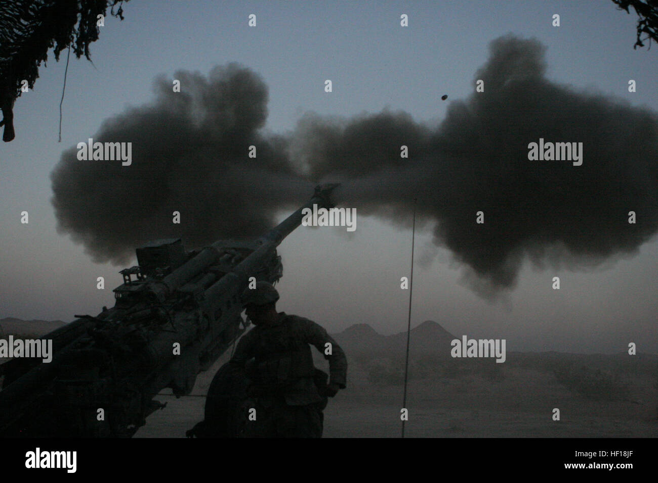 U.S. Marines with Battery I, 3rd Battalion, 12th Marine Regiment fire ...