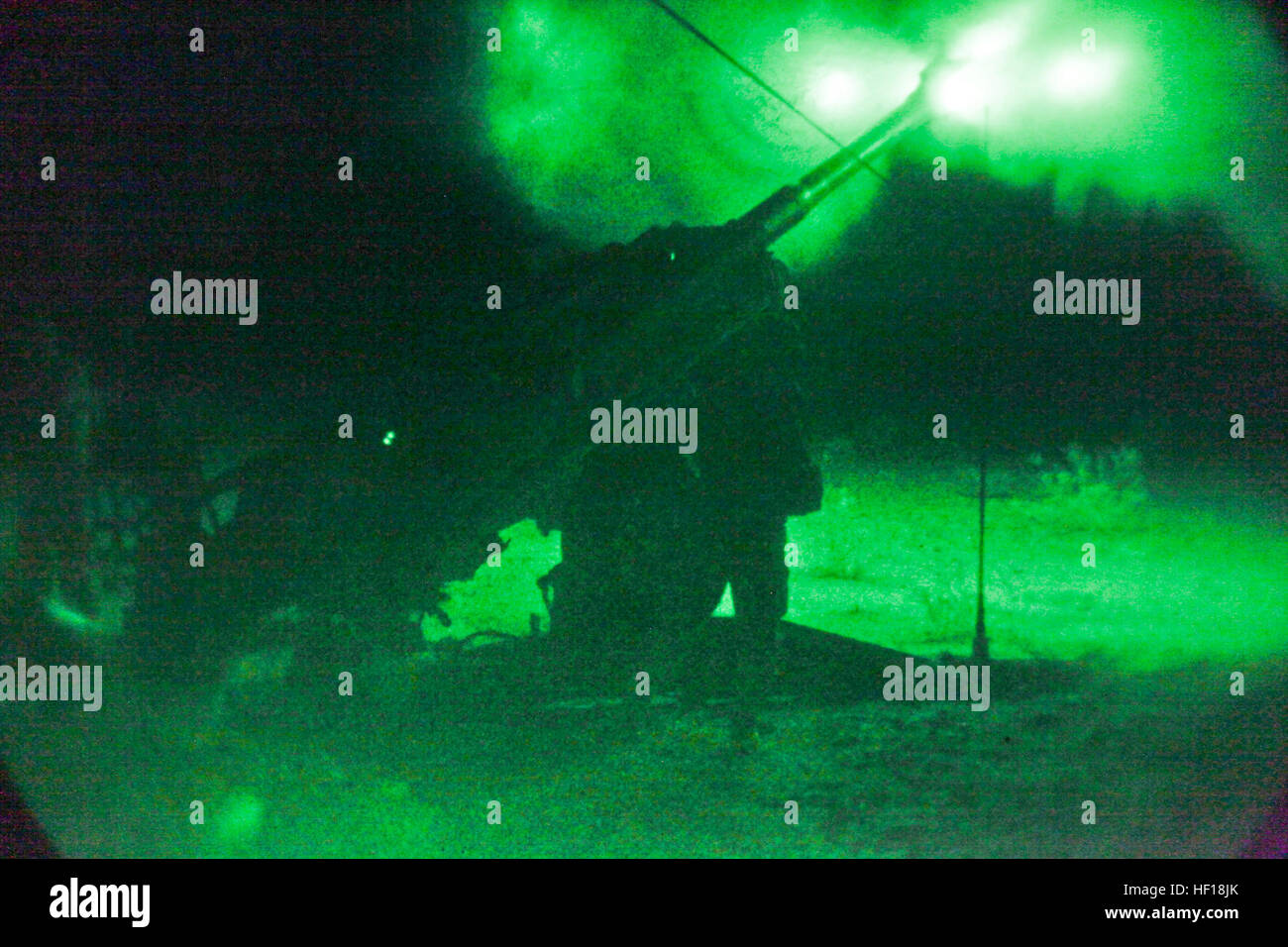 U.S. Marines with Battery G, 2nd Battalion, 11th Marine Regiment fire ...