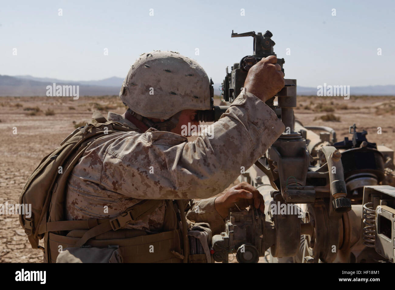U.S. Marine Corps Cpl. Dylan Henderson, a gunner with Battery G, 2nd ...