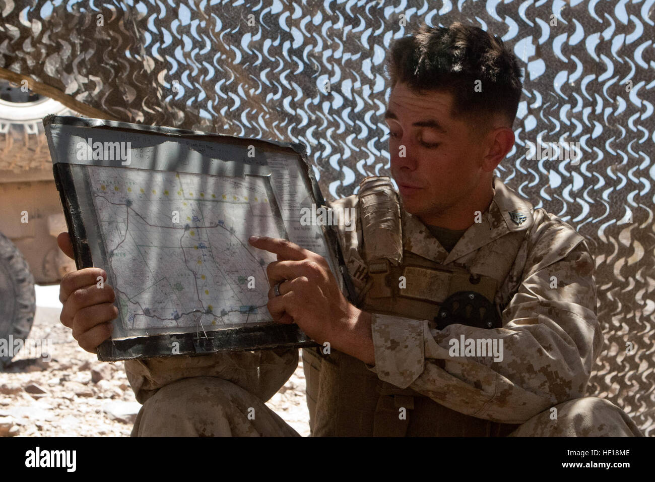 U.S. Marine Corps Sgt. Neil Hamilton a vehicle commander with Apache ...