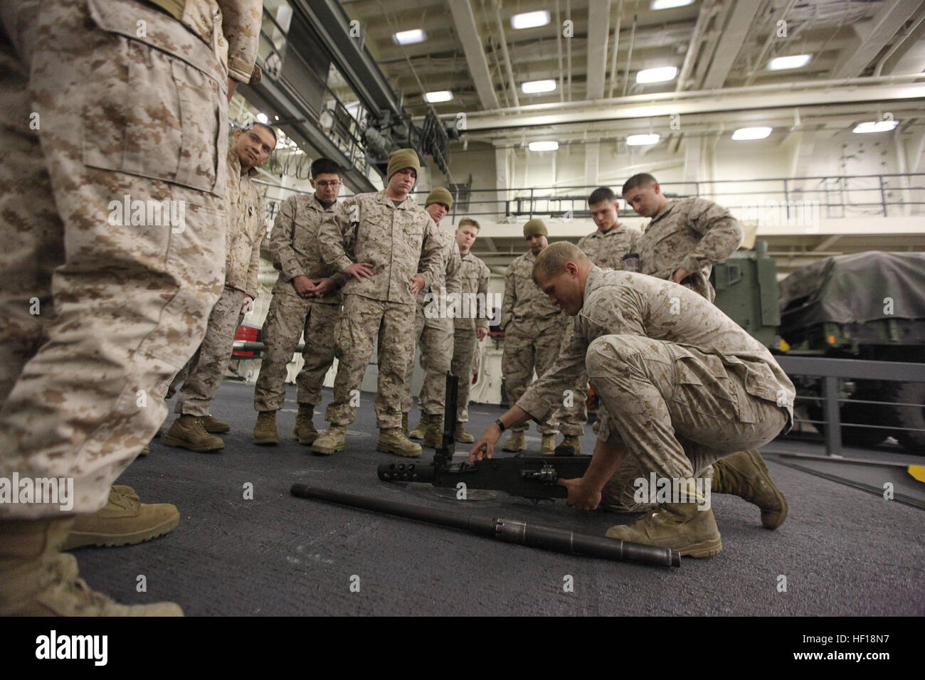 A Marine instructor from Combat Skills Training School, Combat ...