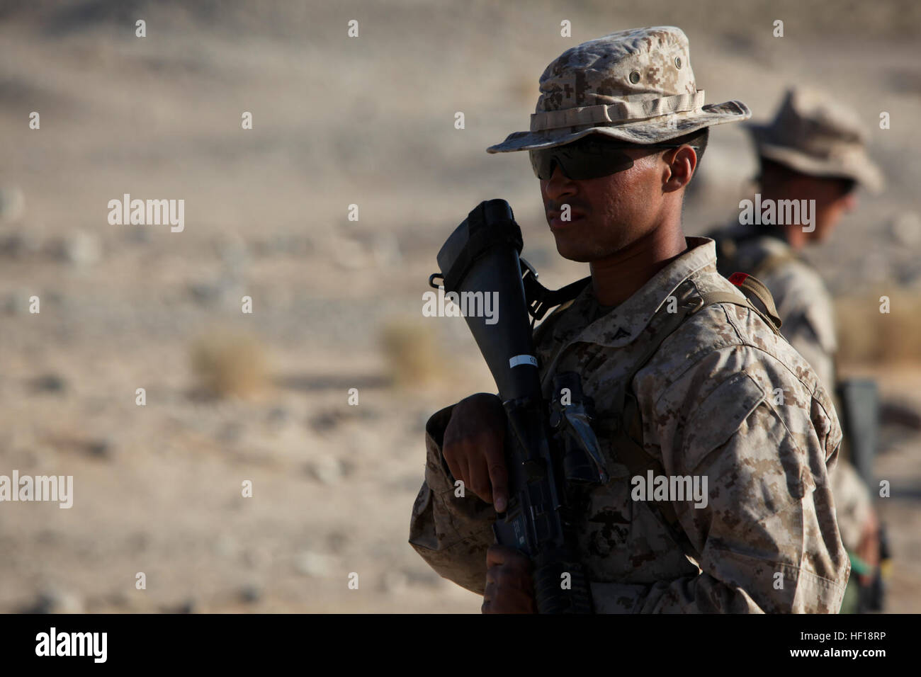 A U.S. Marine with 1st Marine Division Band, Headquarters and Support ...