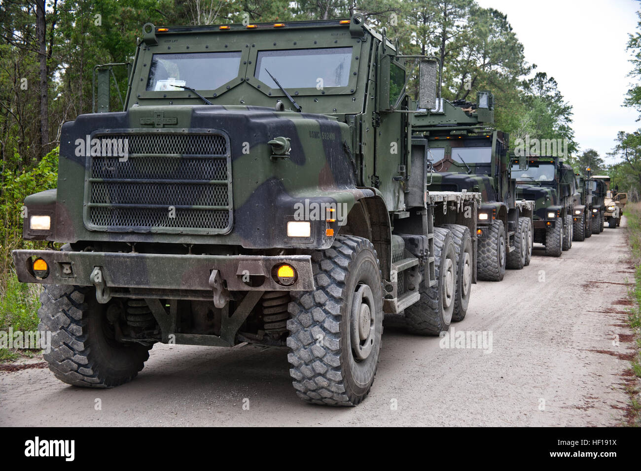 U.S. Marines with 2D Marine Regiment, 2D Marine Division conduct convoy ...