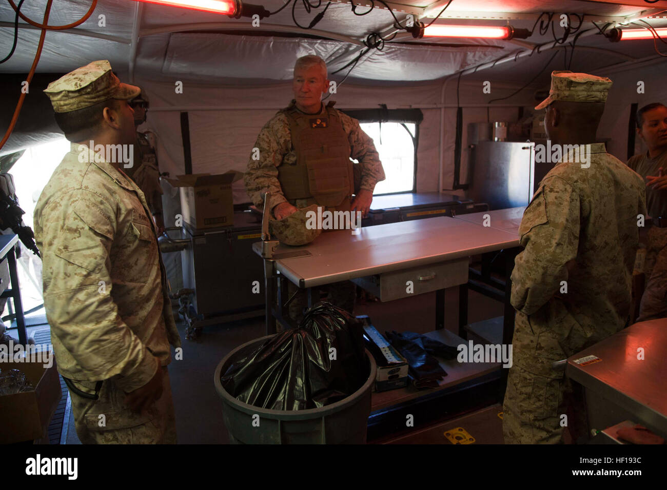 U.S. Marine Corps Lt. Gen. John A. Toolan, center, commanding general ...