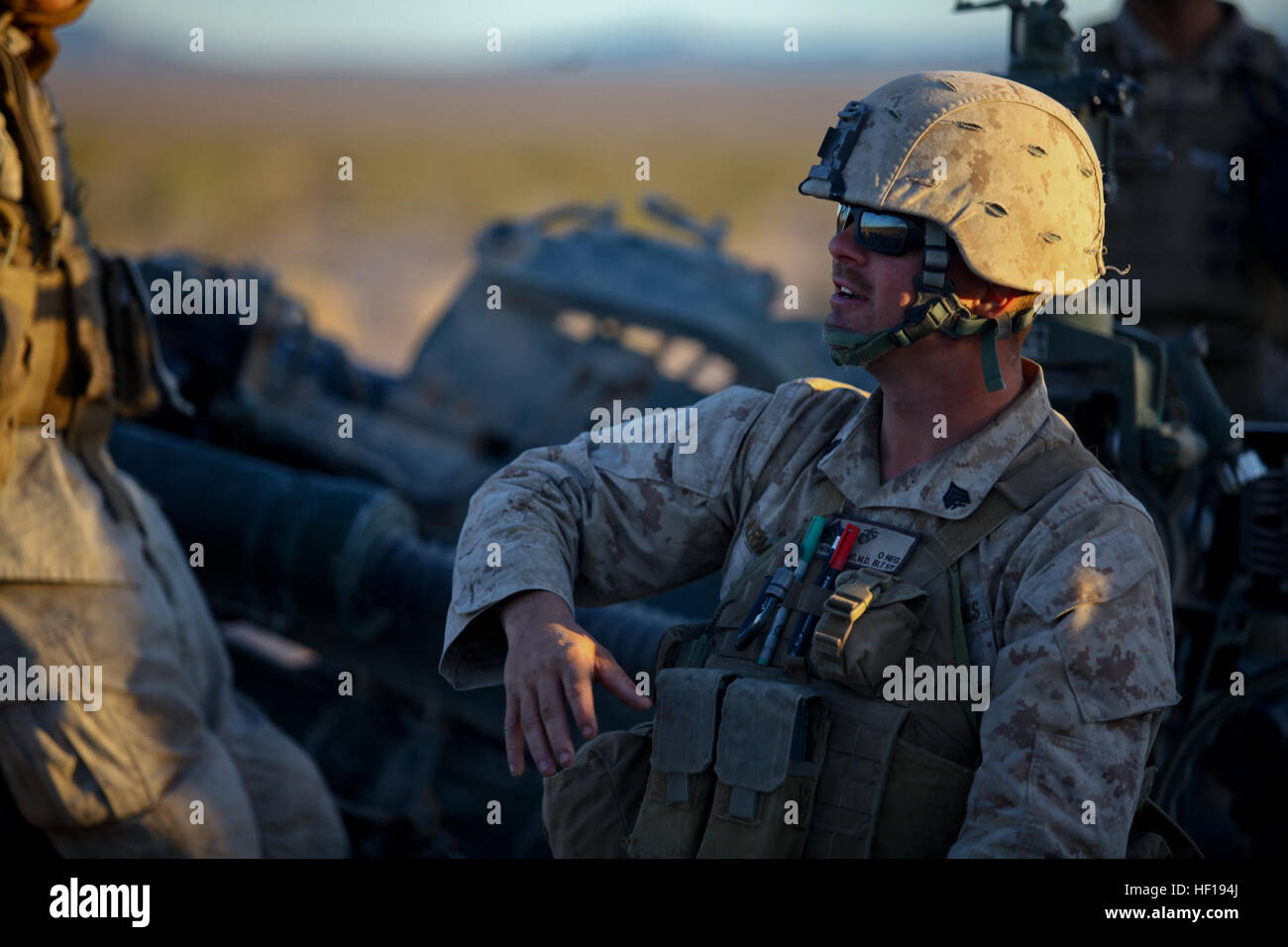 Sergeant Mark Armstrong, a section chief serving with Kilo Battery, 3rd ...