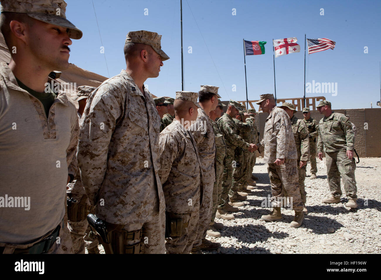 U.S. Marine Corps Gen. John Paxton, right, the Assistant Commandant of ...
