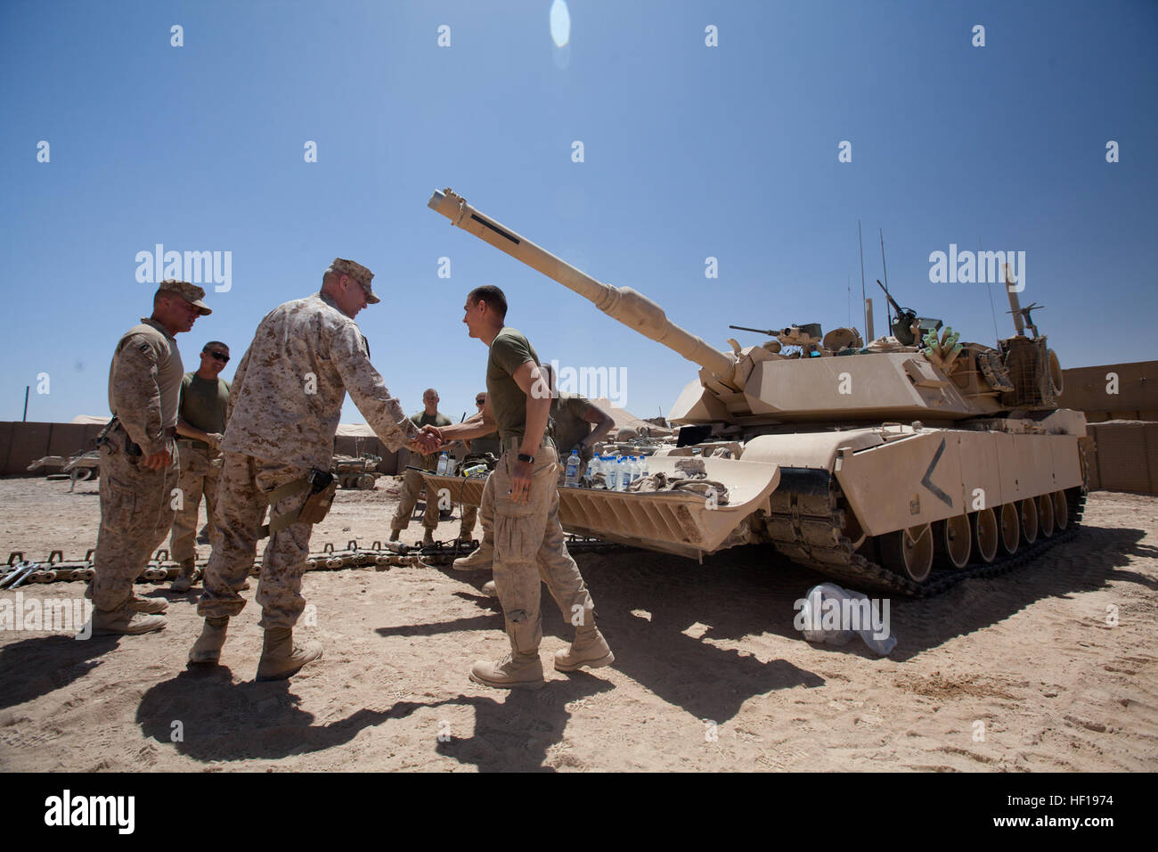 U.S. Marine Corps Gen. John Paxton, left, the Assistant Commandant of ...
