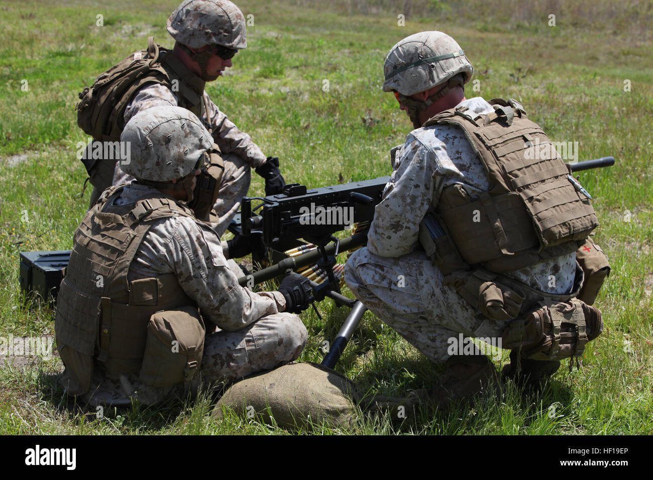 Two Marines with Headquarters and Service Company, 2nd Maintenance ...