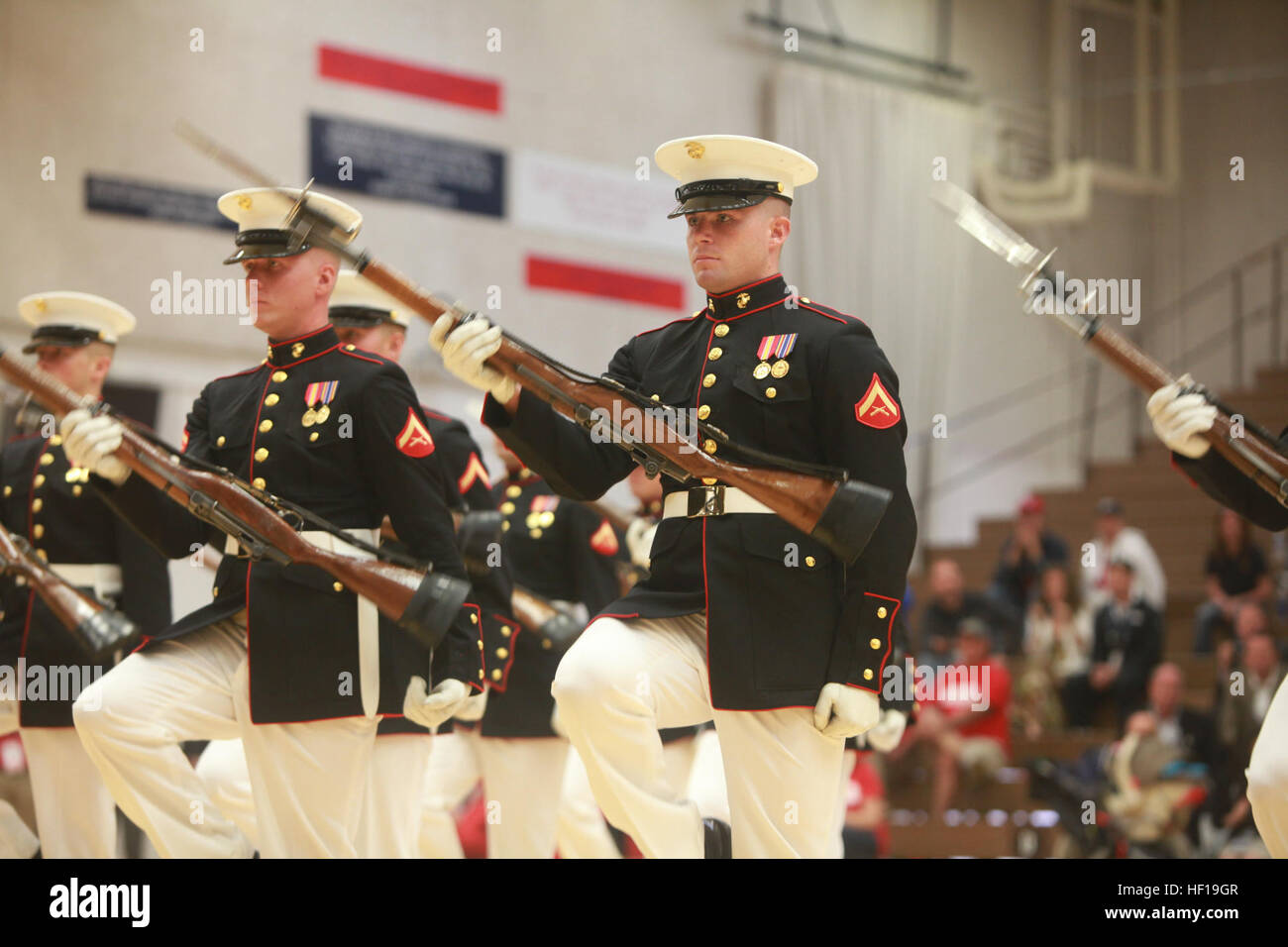 The Silent Drill Platoon from Marine Barracks Washington, perform ...