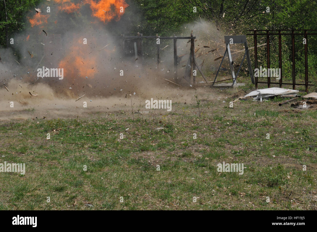 National Guard personnel conduct explosive breaching training at Camp ...