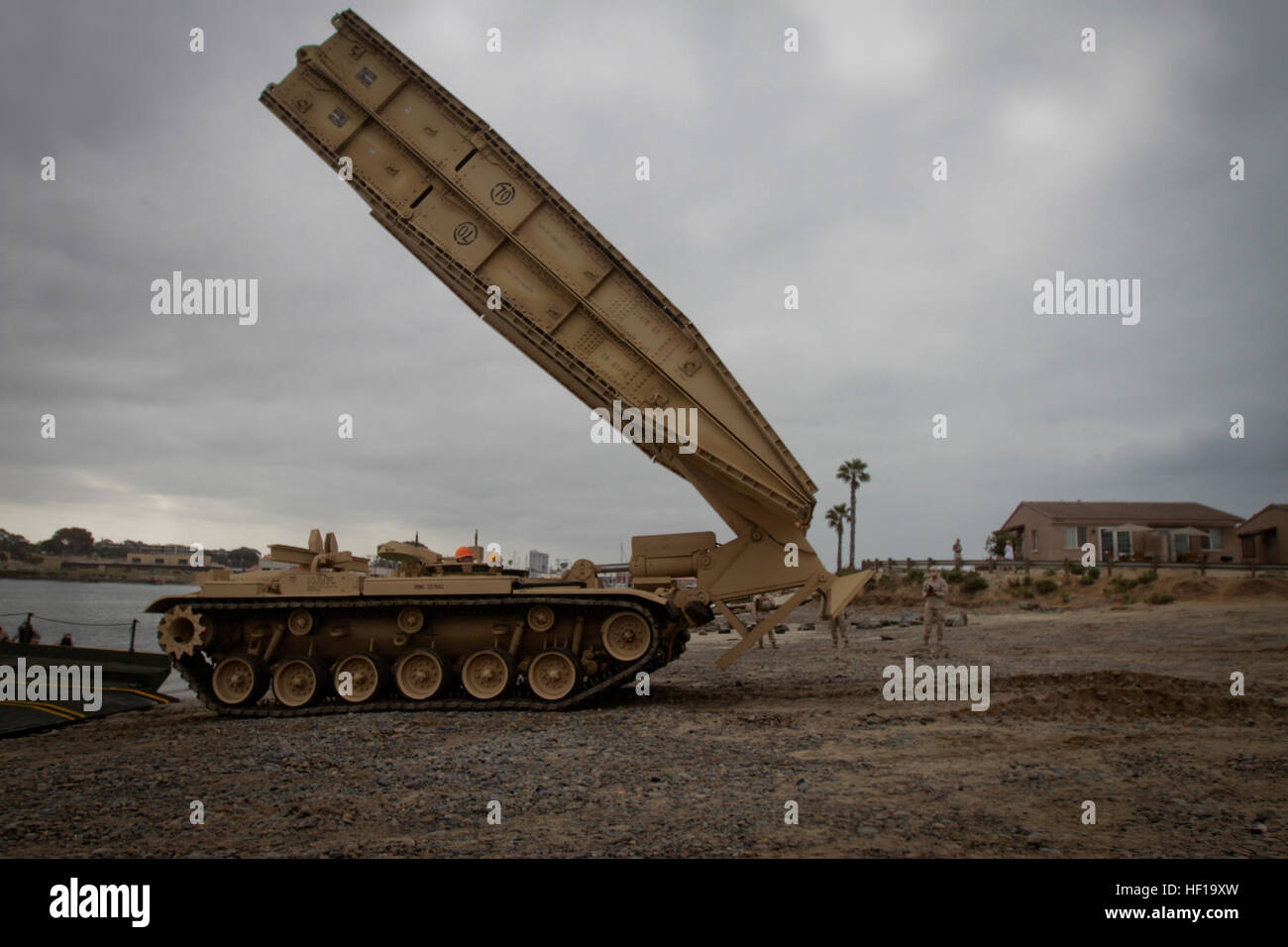 Marines serving with 1st Combat Engineer Battalion operate an Armored ...
