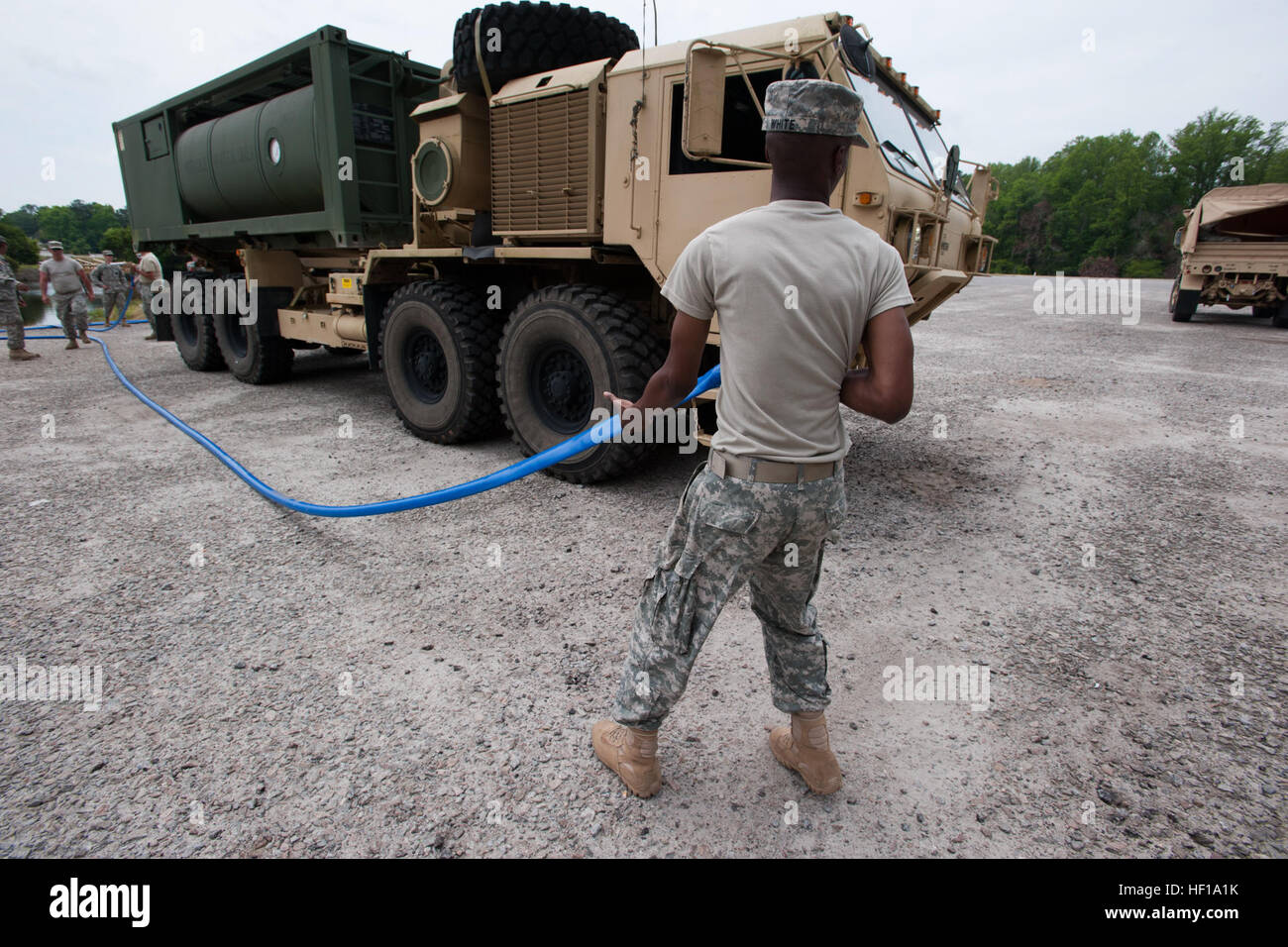 U.S. Army National Guard Sgt. William White, assigned to the 741st ...