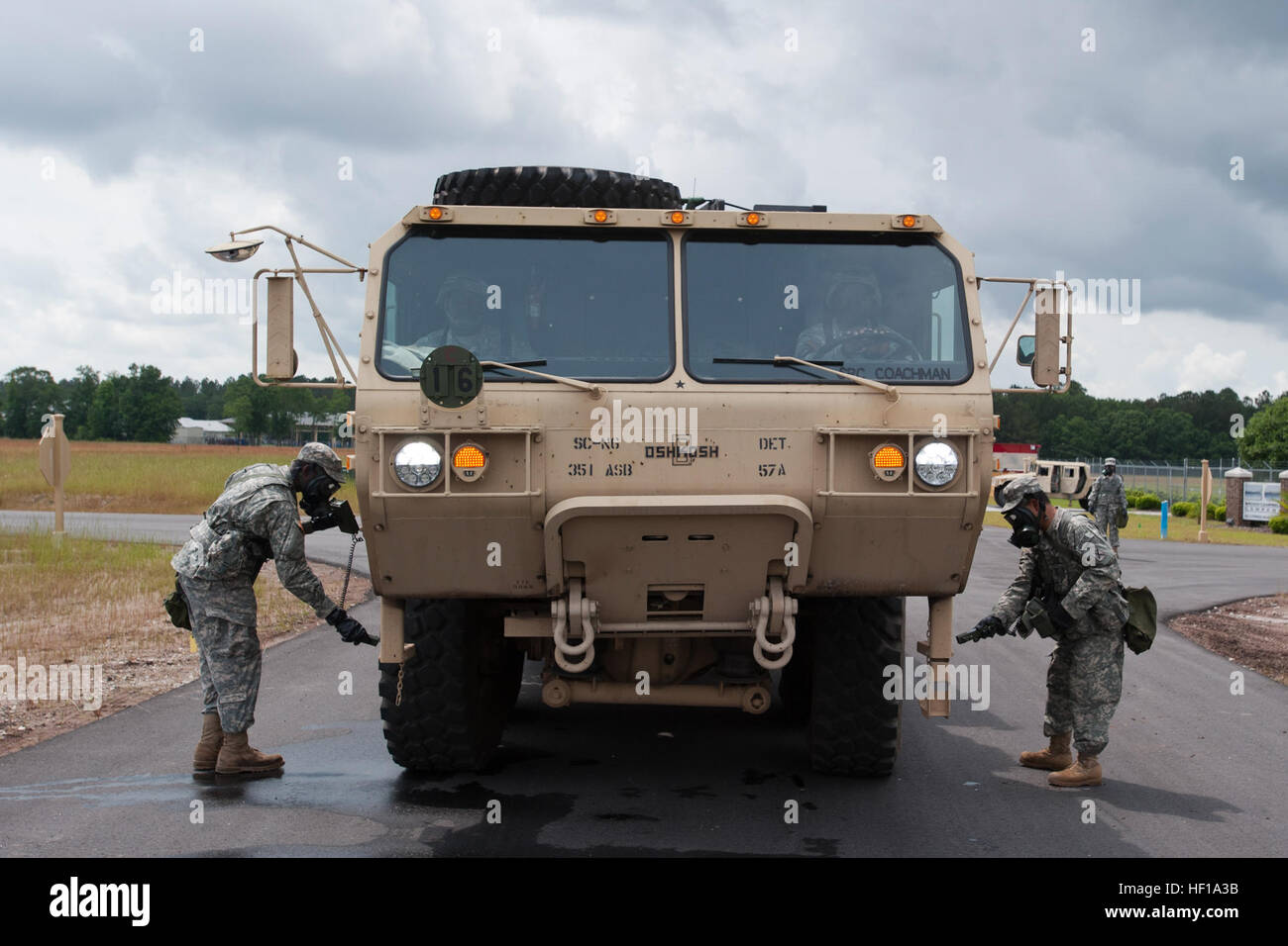 U.S. Soldiers, assigned to the 108th Chemical Company, S.C. Army ...