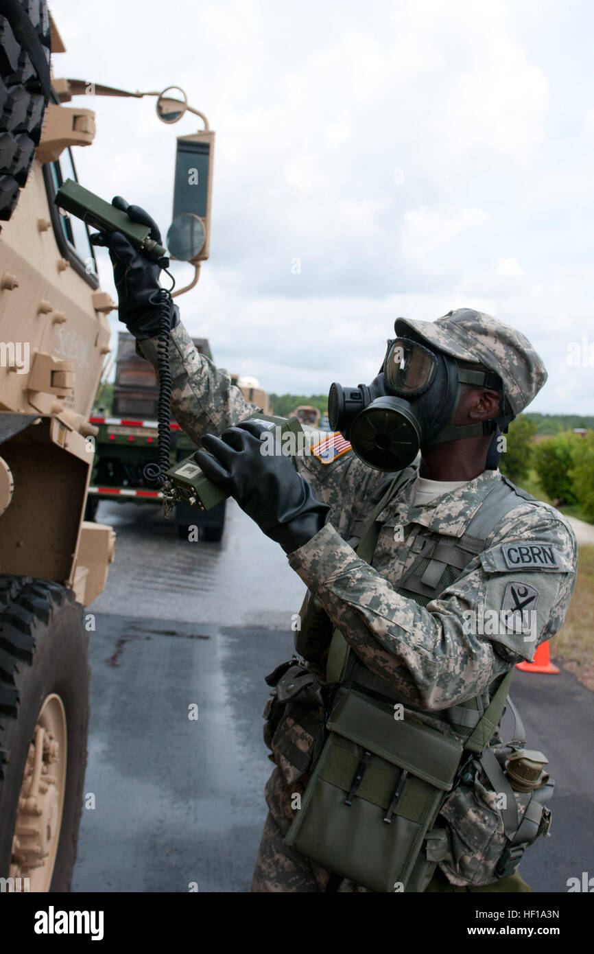 U.S. Army Spc. Jerame Smalls, with the 108th Chemical Company, South ...