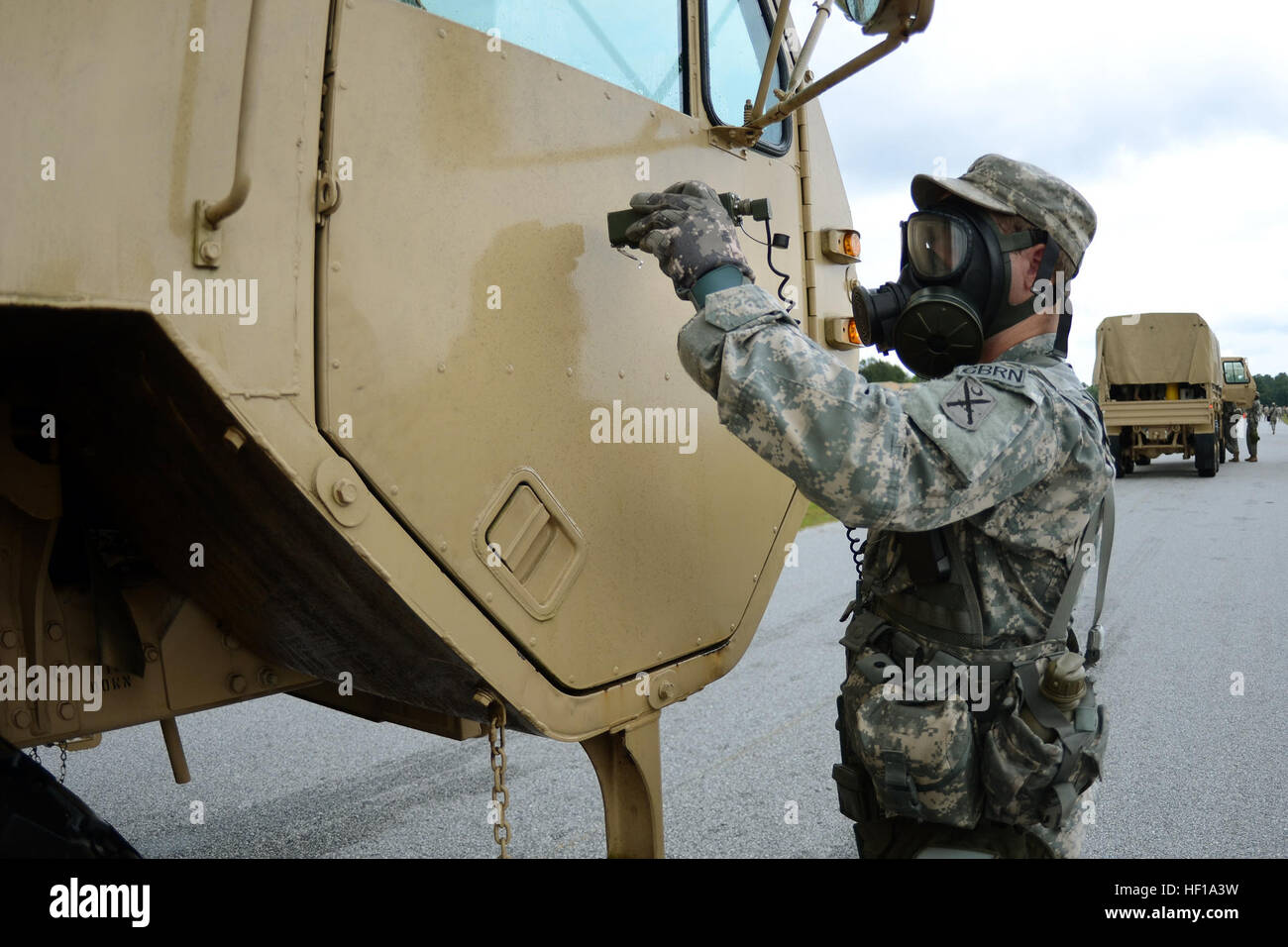 U.S. Army Spc. Corey Zaleski, with the 108th Chemical Company from ...