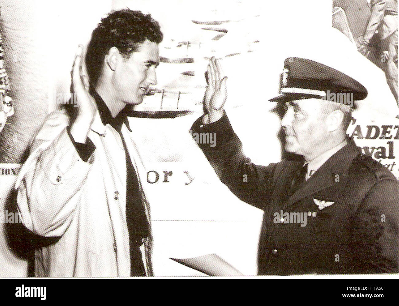 Ted Williams swearing into the Navy 1942 Stock Photo - Alamy