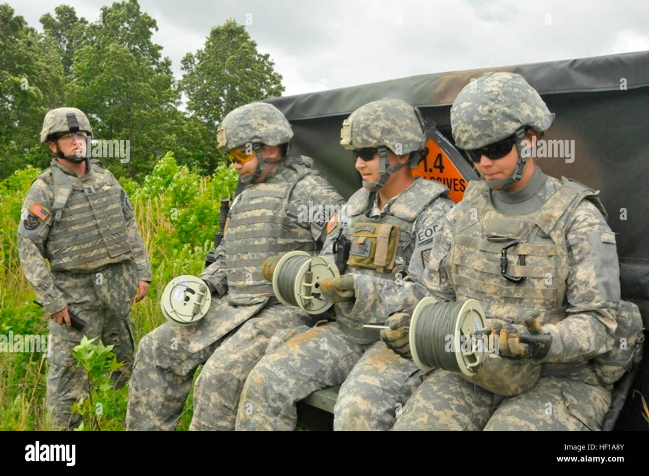 North Carolina National Guard Army 1st Sgt. John Clem checks on Sgt ...