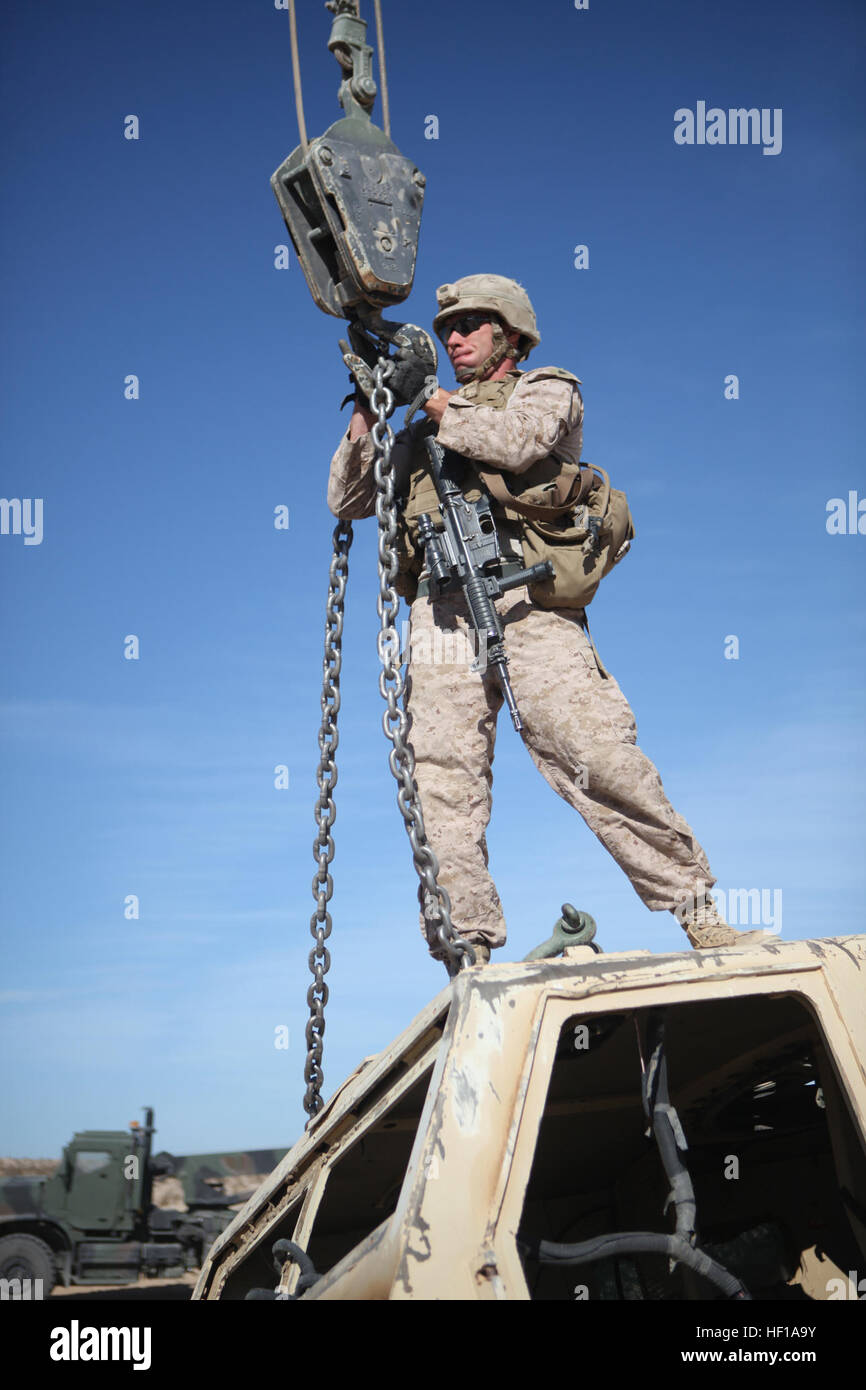 Cpl. Timothy J. Leicht, a Gary, Ind., native and wrecker operator with ...
