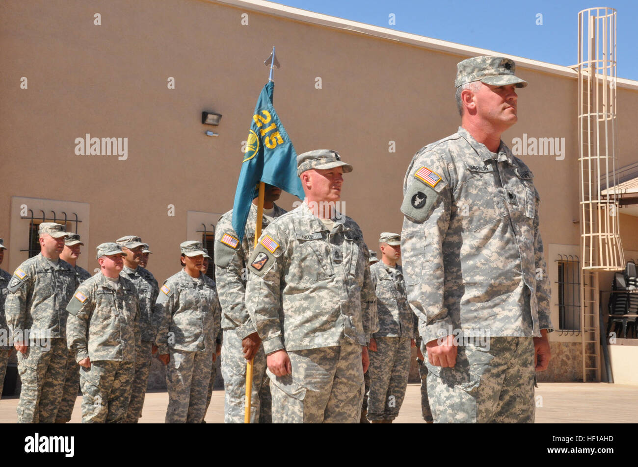 U.S. Army Lt. Col. Robert Kimberlin, right, takes on his new role as ...