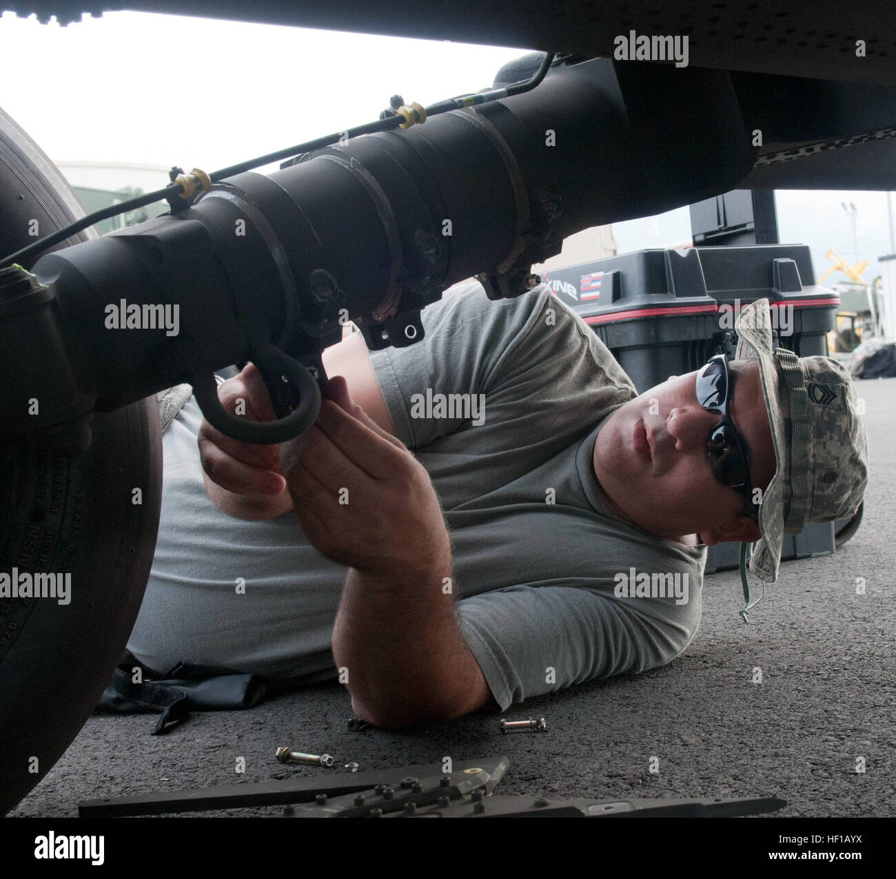 Sgt. 1st Class Clayton Perreira, a Black Hawk mechanic with Detachment ...