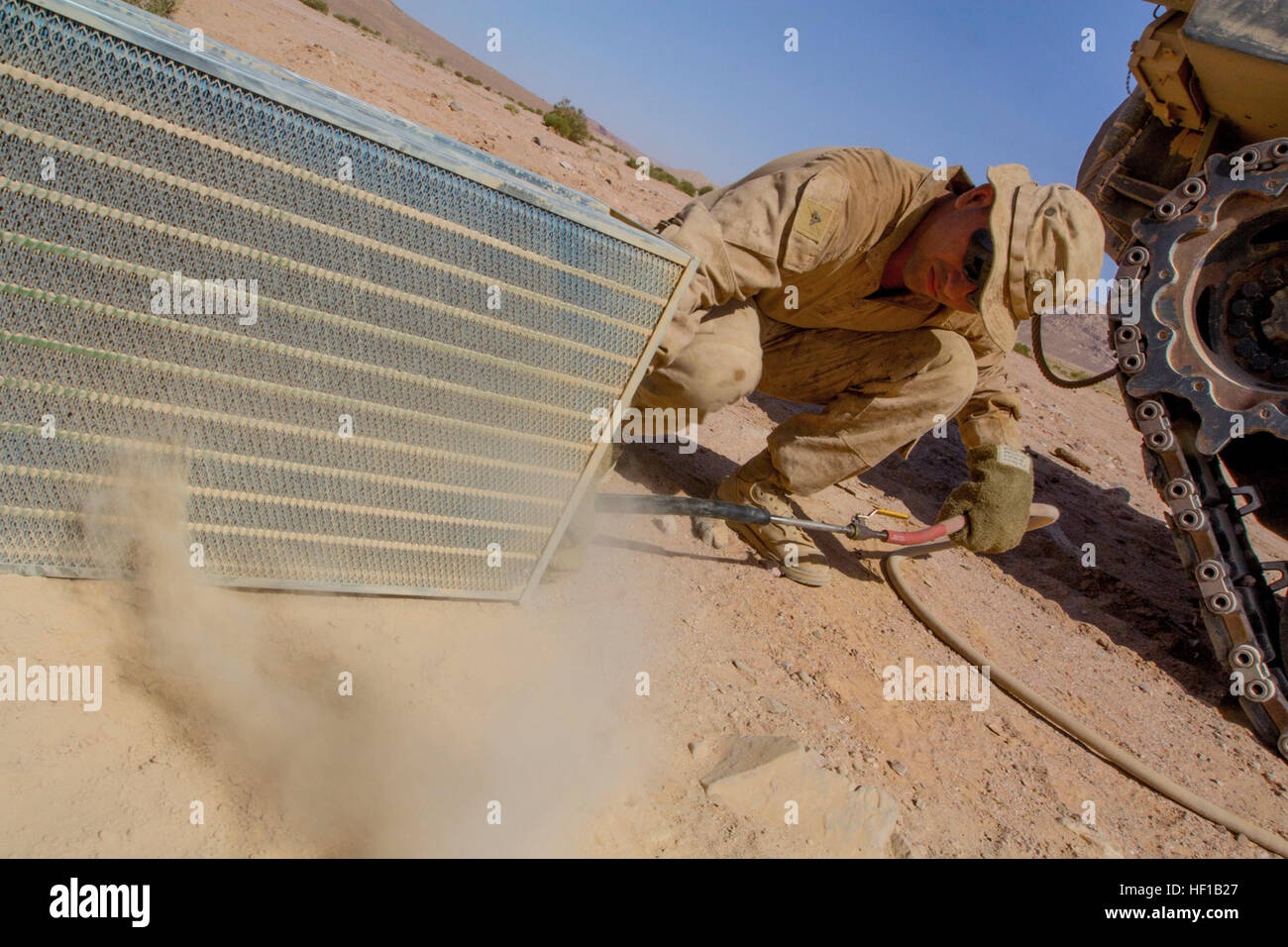 U.S. Marine Lance Cpl. Quinton Spence, M1A1 Abrams loader assigned to ...