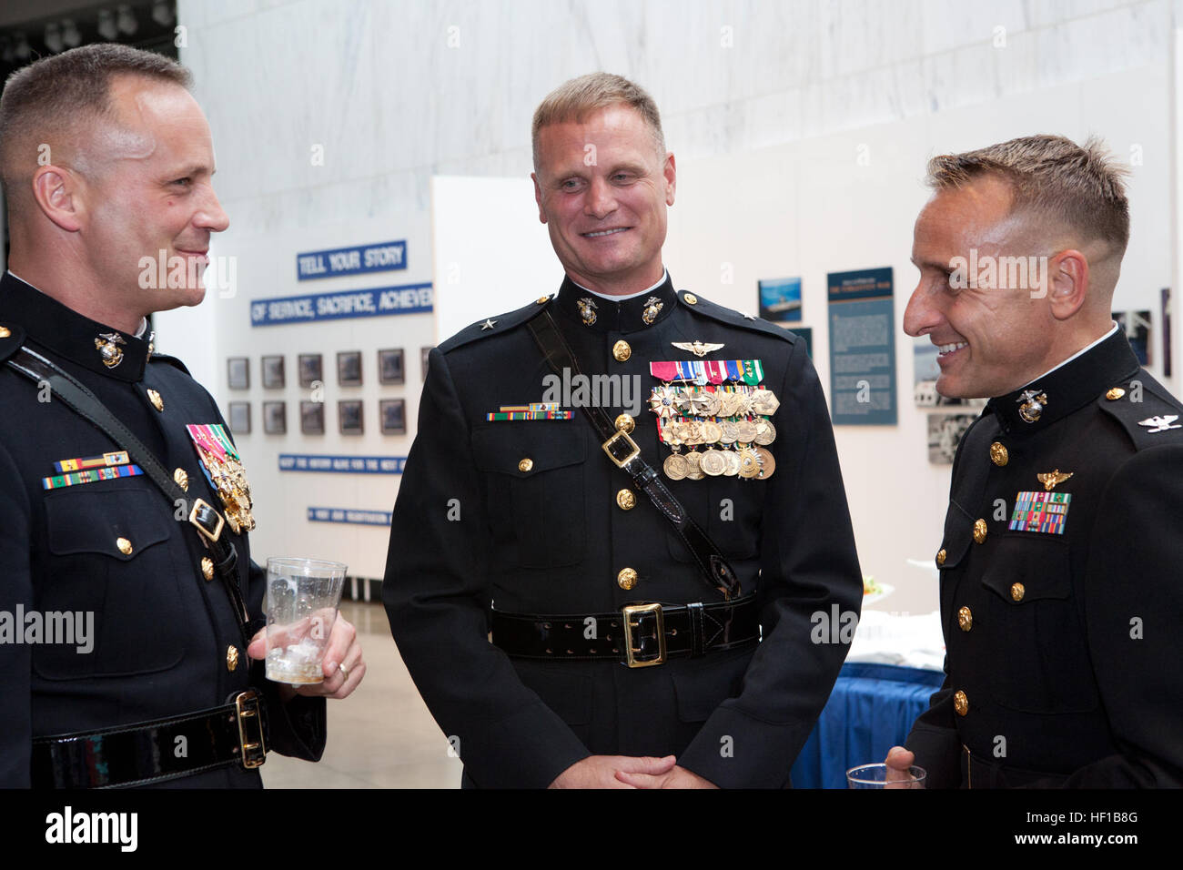 U.S. Marine Corps Brig. Gen. Steven R. Rudder, center, the legislative ...