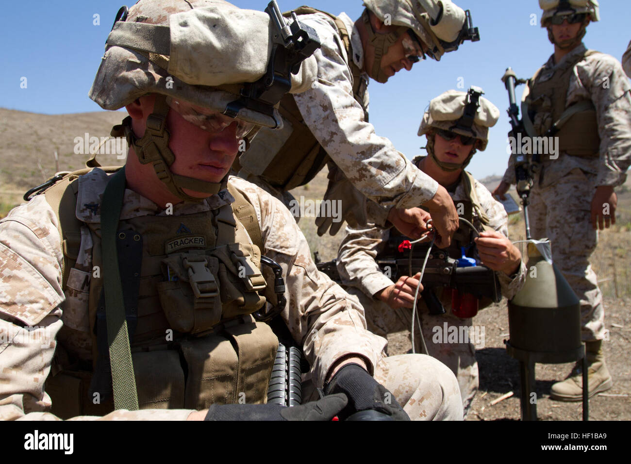Marines serving with Bravo Company, 1st Combat Engineer Battalion ...
