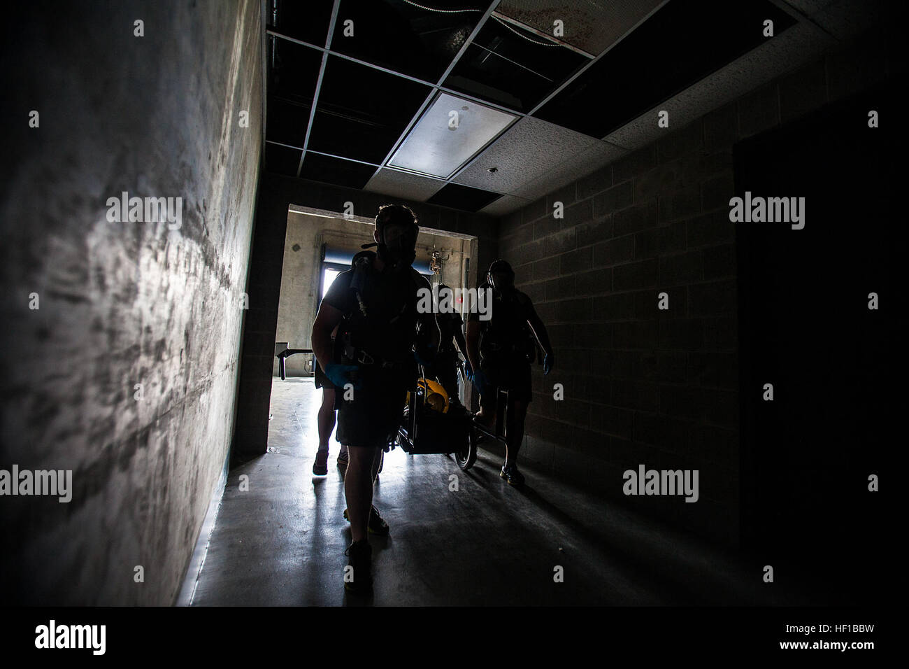A 22nd Marine Expeditionary Unit hazardous material team conducted ...