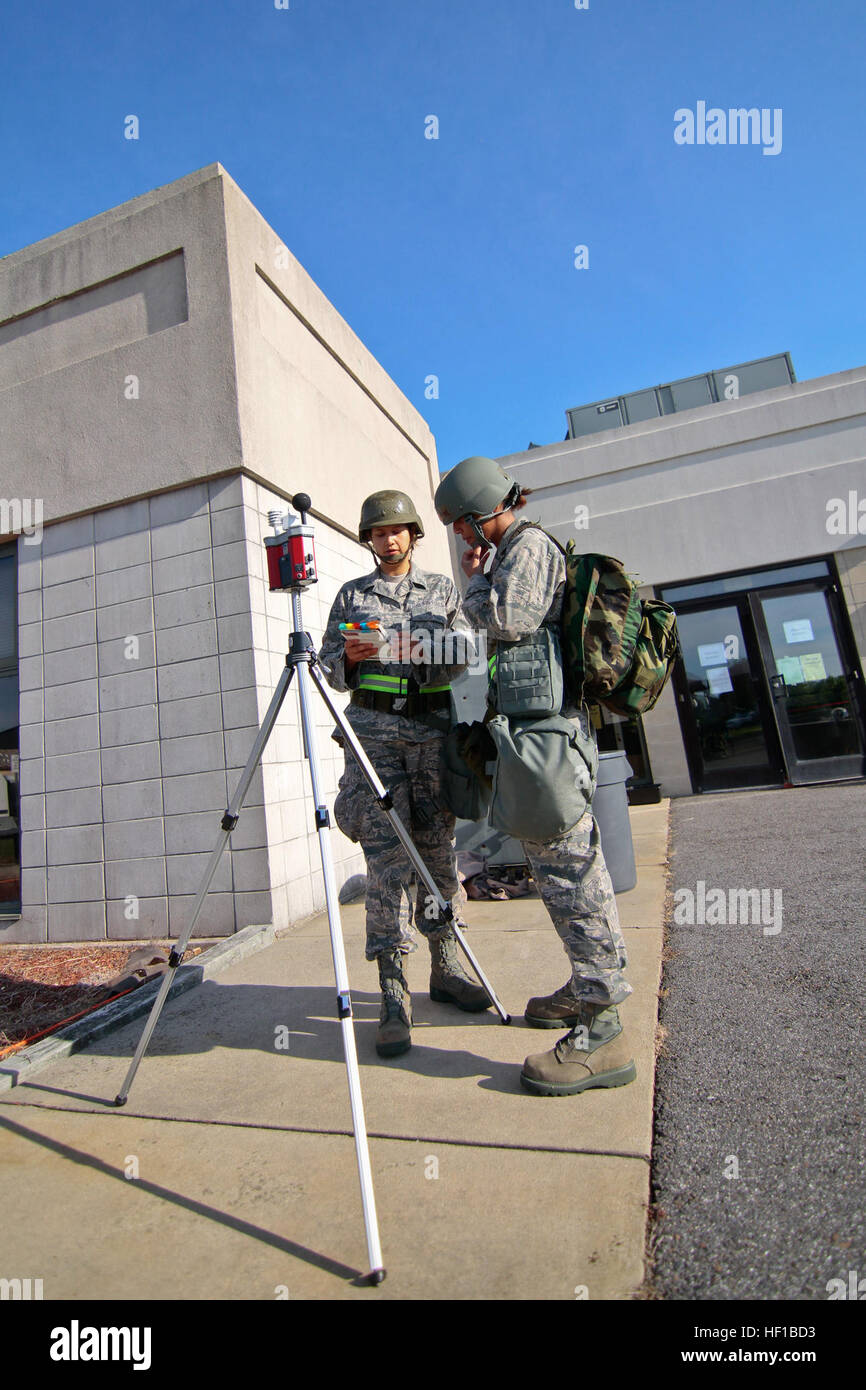 U.S. Air Force 1st Lt. Lauren Carter (right) and Staff Sgt. Carolina ...