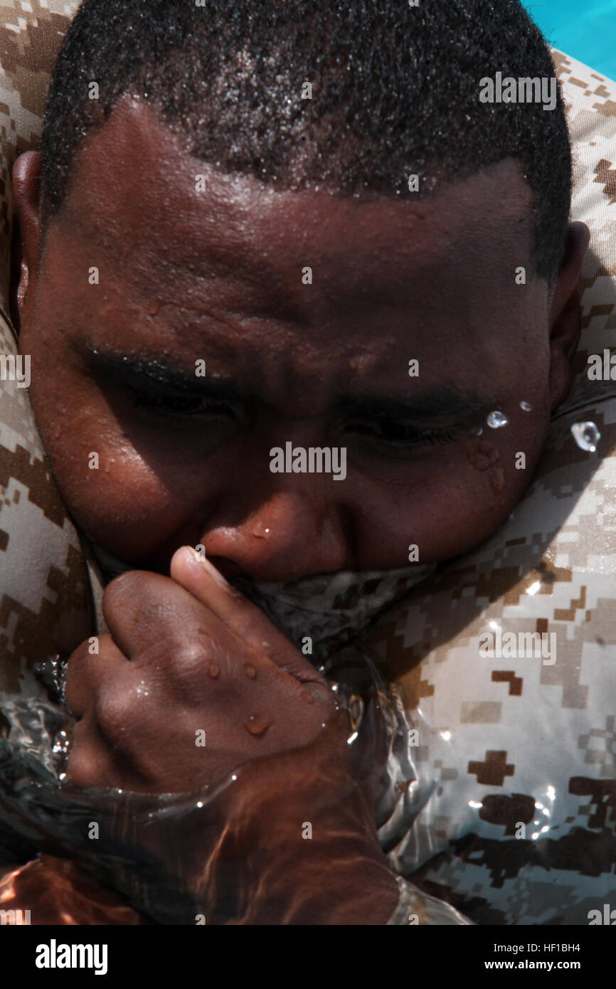 U.S. Marine Corps Sgt. Adrian Batiste, embarkations chief with ...