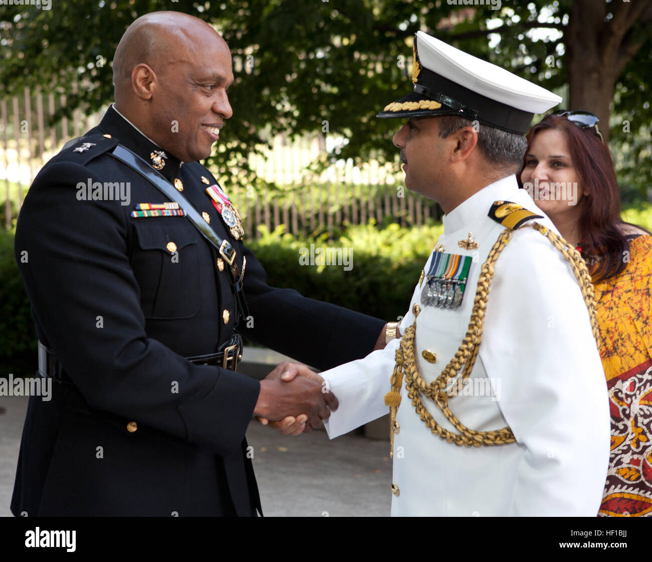 U.S. Marine Corps Maj. Gen. Vincent R. Stewart, left, the director of ...
