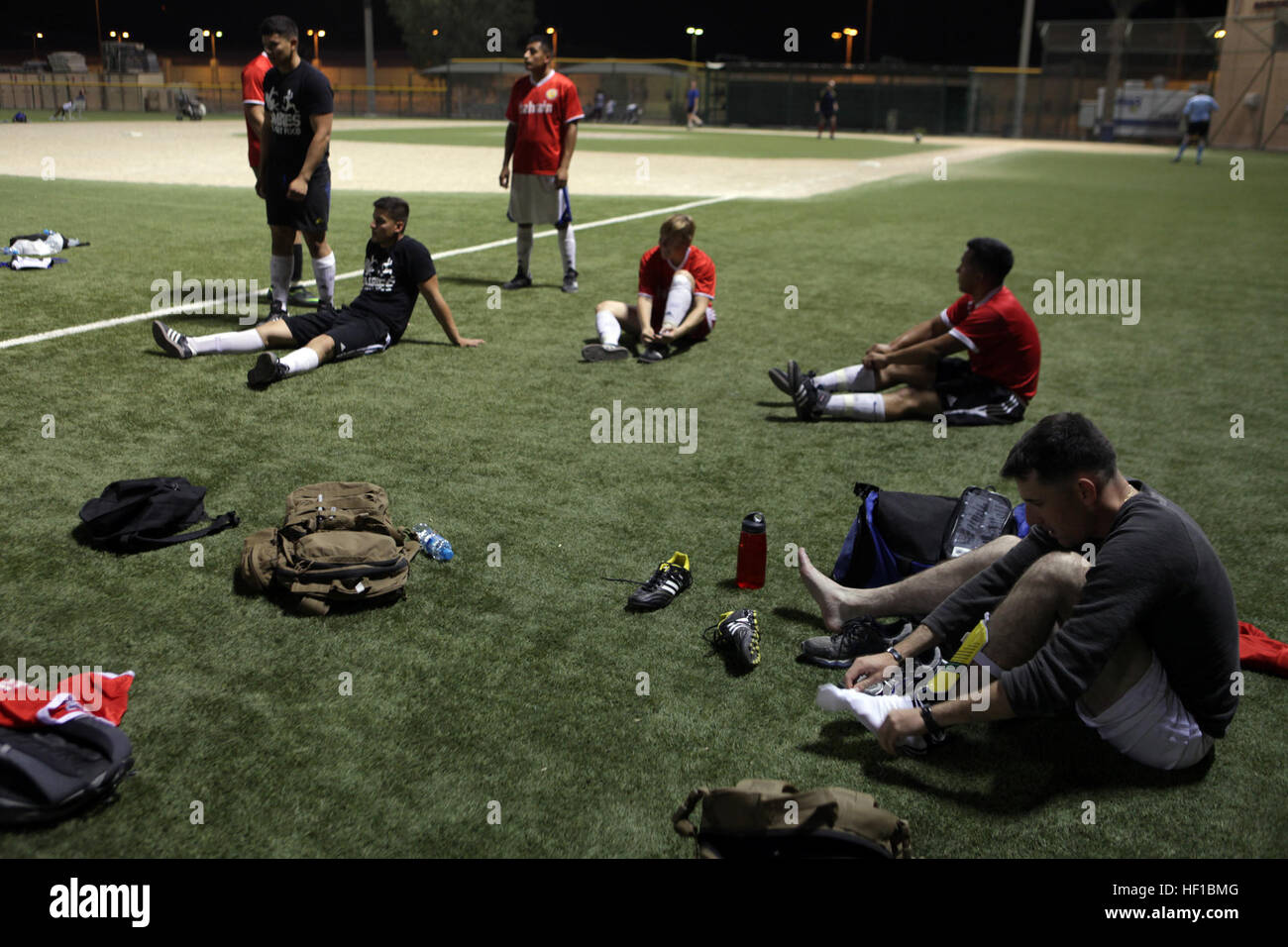 Players from the Marine Corps Forces Central Command (Forward) soccer ...