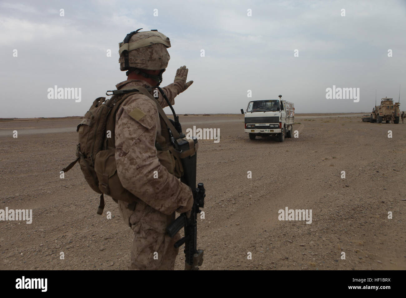 A squad leader with Fox Company, 2nd Battalion, 2nd Marine Regiment ...