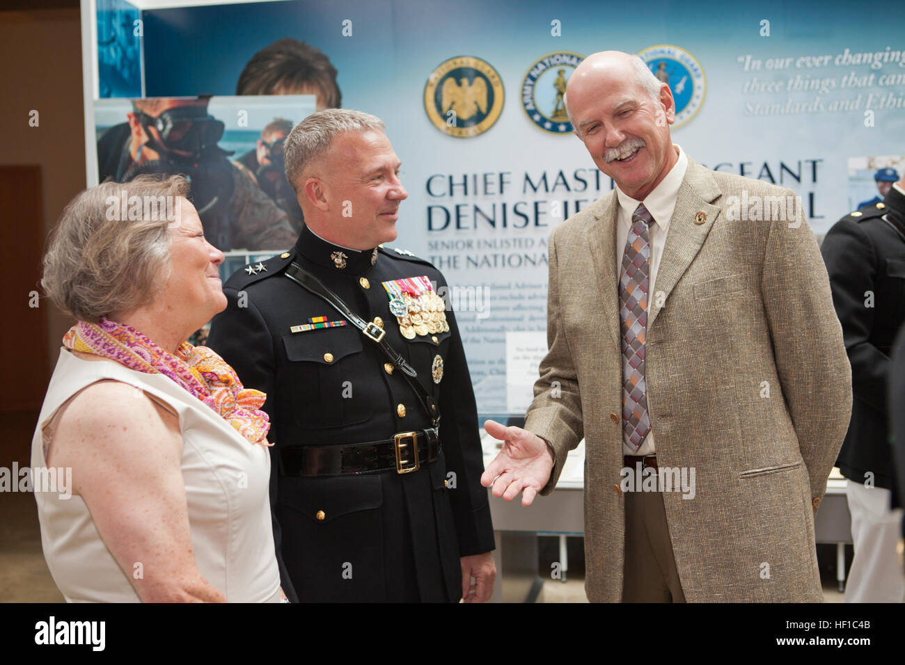 U.S. Marine Corps Maj. Gen. Kenneth F. McKenzie Jr., center, the Marine ...