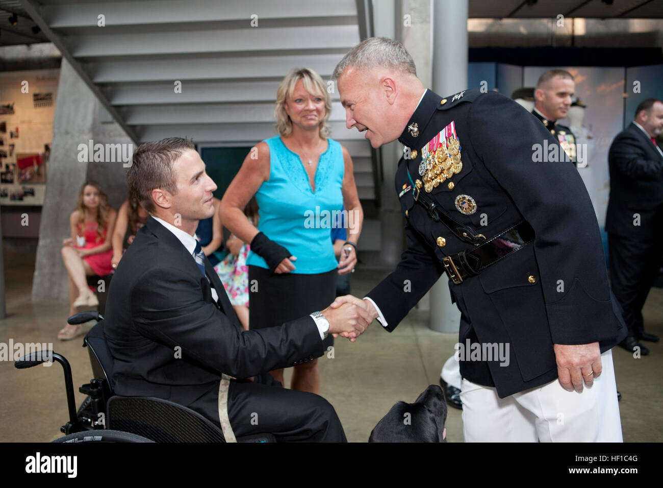 U.S. Marine Corps Maj. Gen. Kenneth F. McKenzie Jr., right, the Marine ...